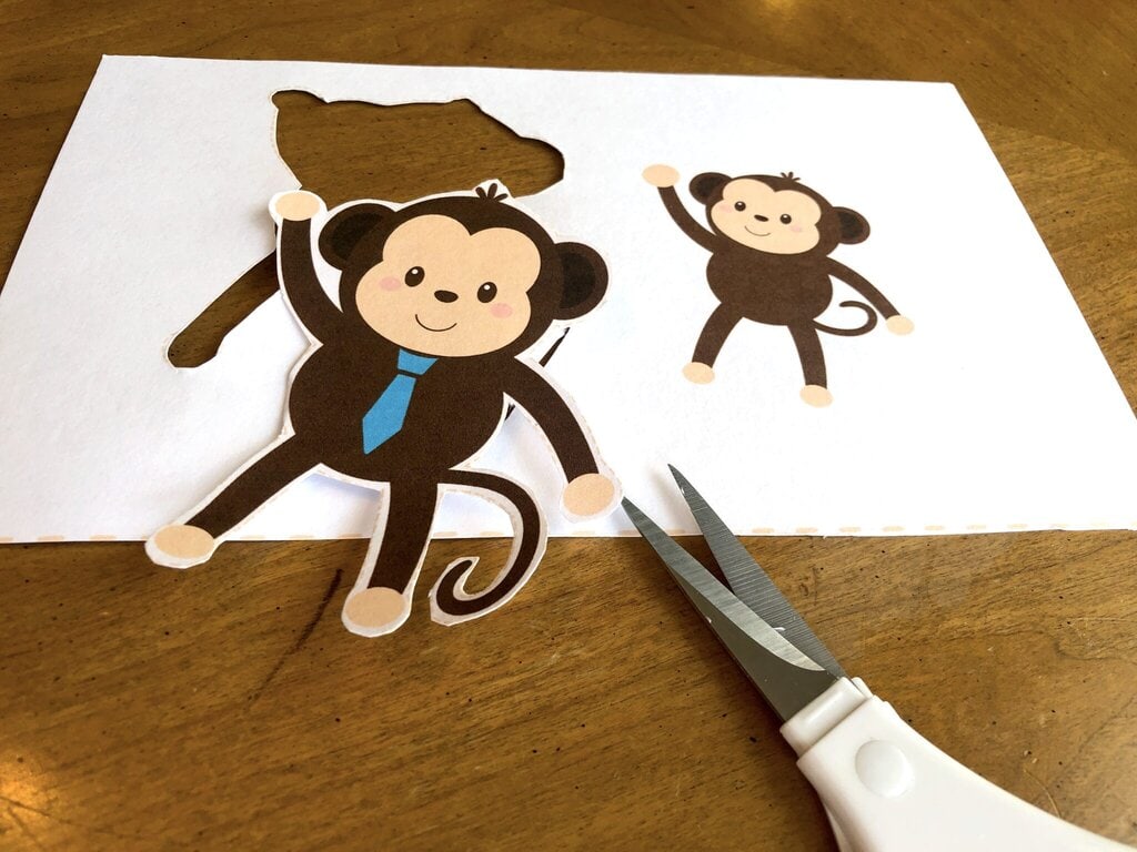 FREE Printable Father's Day 3D Monkey Card w/ Video Instructions ...